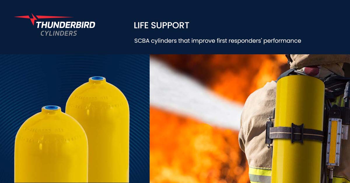 SCBA cylinders that improve first responders' performance